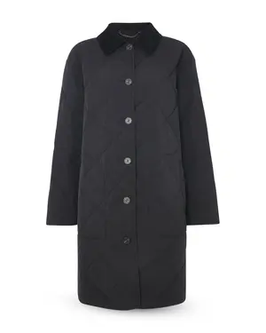 Whistles Quilted Cord Collar Coat