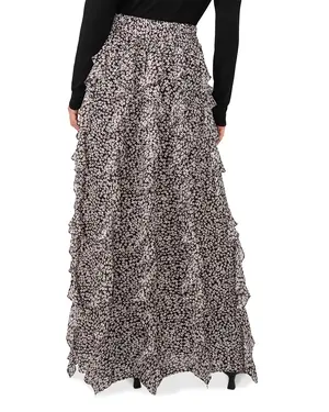 1.State Corkscrew Ruffled Maxi Skirt