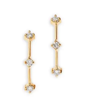 Zoe Chicco 14k Yellow Diamond Arc Drop Earrings - Gold