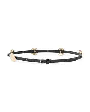 Pinko Full Studs Belt - Limo Black-shiny Nickel