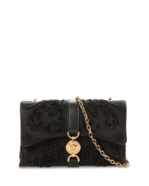 Versace Kleio Beaded Satin Shoulder Bag