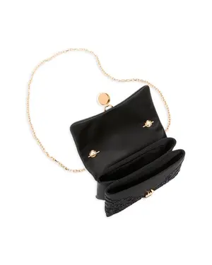 Versace Kleio Beaded Satin Shoulder Bag