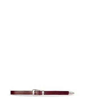 BLACK SUEDE STUDIO Tetra Western Belt - Bordeaux/silver