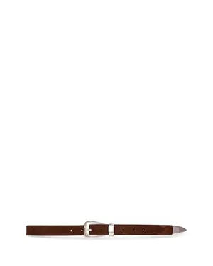 BLACK SUEDE STUDIO Tetra Western Belt - Brown/silver