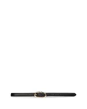 BLACK SUEDE STUDIO Halo 18k Gold Plated Buckle Belt - Black/gold