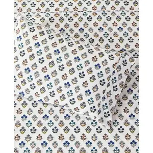 BEDFORD LANE Sumita Floral Percale Sheet Set, Full - Blue
