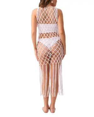 PQ Brynn Beaded Swim Cover-up - White