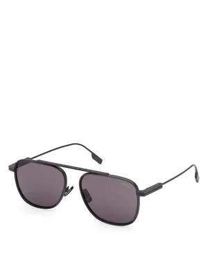 Zegna Geometric Sunglasses - Blue/smoke
