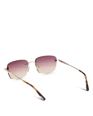 TOM FORD Jake Rectangular Sunglasses - Gold/violet