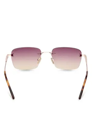 TOM FORD Jake Rectangular Sunglasses - Gold/violet