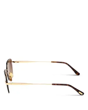 TOM FORD Jake Rectangular Sunglasses - Gold