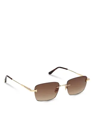 TOM FORD Jake Rectangular Sunglasses - Gold