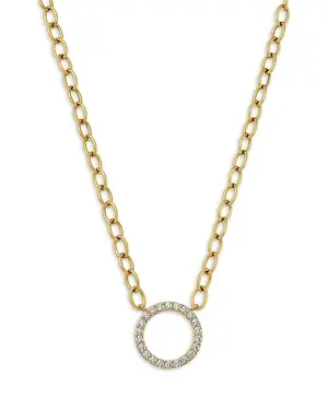 Bloomingdale'S Diamond Circle Pendant Necklace In 14k Yellow - Gold