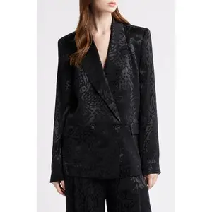 Farm Rio Leopard Jacquard Blazer