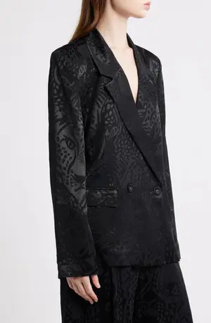 Farm Rio Leopard Jacquard Blazer