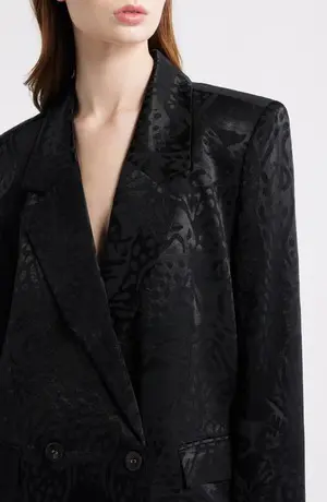 Farm Rio Leopard Jacquard Blazer