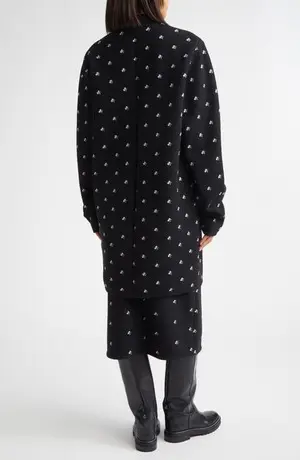 RIER Walker Floral Embroidered Wool Coat