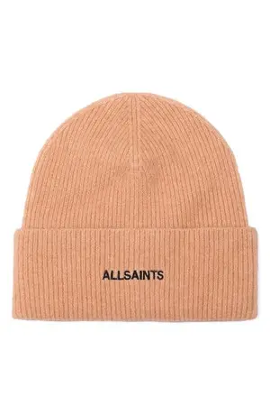 ALLSAINTS Underground Rib Beanie - Misty Rose Pink