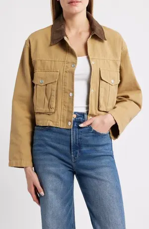 Brooklyn Industries Cotton Canvas Crop Jacket