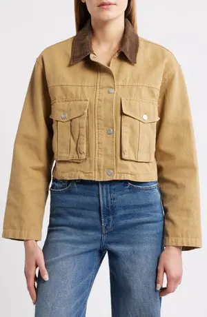 Brooklyn Industries Cotton Canvas Crop Jacket