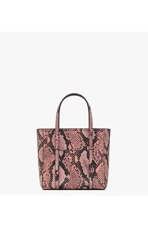 Mcm Toni Top-zip Shopper In Python Print Coronet