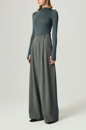 NOCTURNE Long-sleeve Mock-neck Jersey Bodysuit