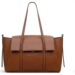 Brown Leather Flapover Bags