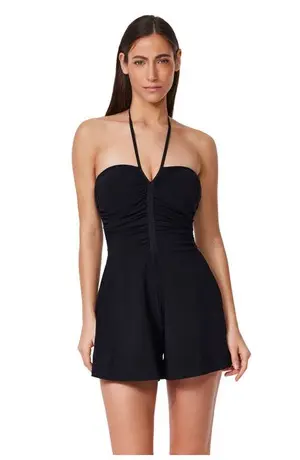 GOTTEX Tutti Frutti Bandeau Romper Swimdress - Black