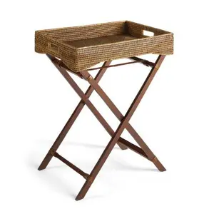 NAPA HOME & GARDEN Burma Rattan Butler Tray Table - Brown