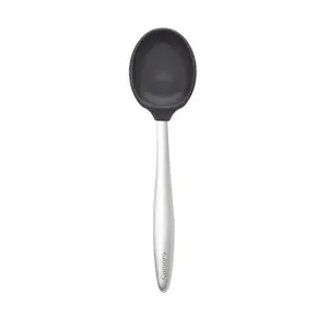 CUISIPRO 8-inch Silicone Piccolo Solid Spoon - Black