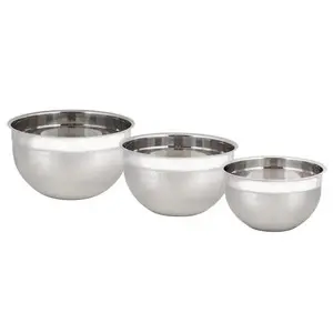 CUISIPRO Stainless Steel Mixing Bowl 3 Piece Set - Silver