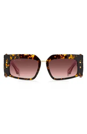 Etro Blossom 54mm Rectangular Sunglasses Havana/pink