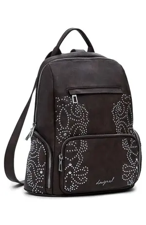 Desigual Studded Backpack - Dark Brown