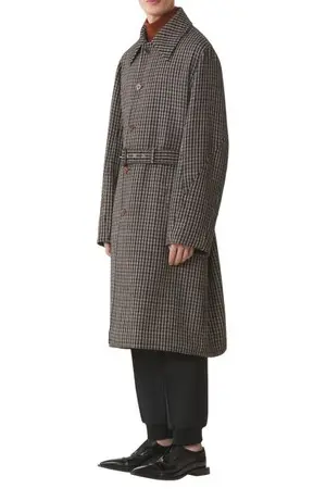 LANVIN Checked Wool Car Coat
