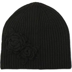 Kate Spade New York Park Roses Beanie - Black
