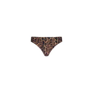 L'Agence Nicole Bikini Bottom - Brown Multi Patch Leopard