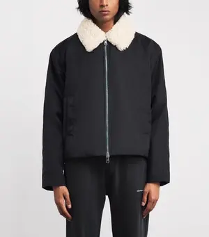 COLE BUXTON Faux Fur-collar Bomber Jacket
