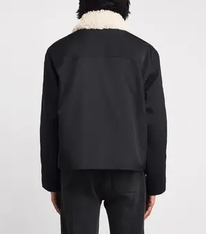 COLE BUXTON Faux Fur-collar Bomber Jacket