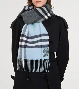 Burberry Cashmere Contrast Check Scarf