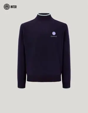Canali Pure Wool Mock Neck Sweater - Blue