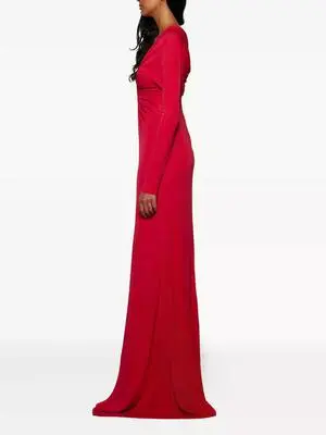 Christopher Esber Arced Palm Strapless Dress - Red