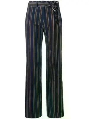 Tory Burch High-waisted Stripe-pattern Trousers
