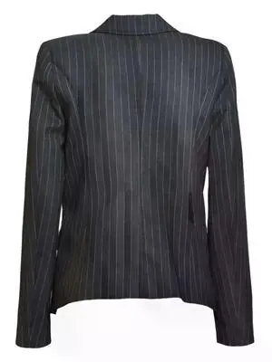 True Royal Pinstripe Pattern Double-breasted Blazer