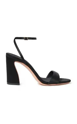LOEFFLER RANDALL Malia High Curved-heel Satin Sandals - Black