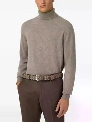 Boggi Milano Roll-neck Cashmere Sweater - Brown