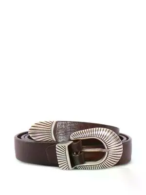 ALBERTO LUTI Leather Belt - Brown