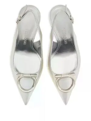 FERRAGAMO 90mm Gancini Slingback Pumps