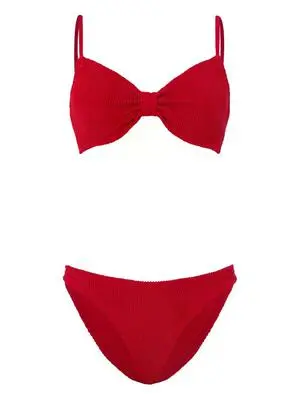 Hunza G Alicia Bow-effect Bikini - Red
