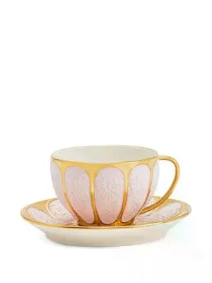 VILLARI Amour Embossed Tea Cup & Saucer - Pink
