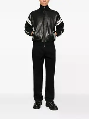WALES BONNER Zip-fastening Leather Jacket